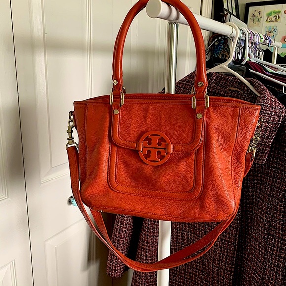 Tory Burch orange leather mini Amanda Bags
